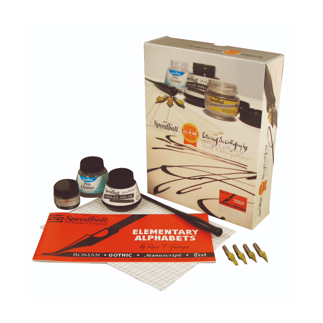 Speedball Super Value Lettering & Calligraphy Kit | Melbourne Etching ...