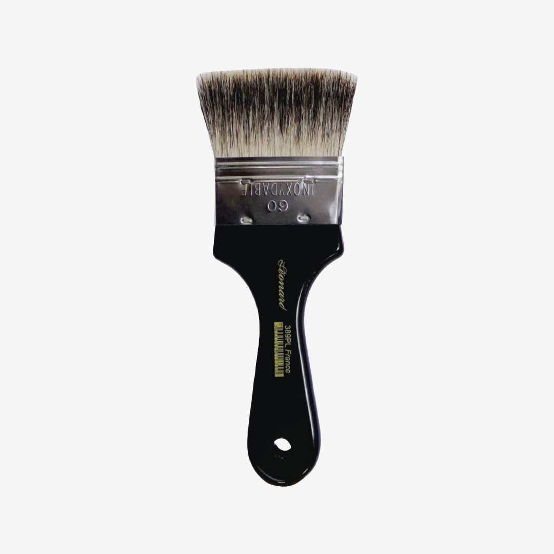 Leonard 389PL Soft Badger Mottler Flat Short Handle | Melbourne Etching ...