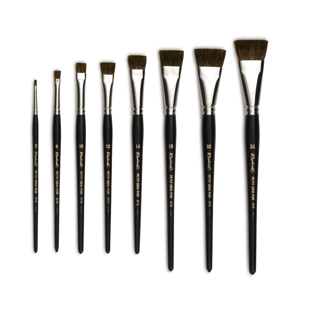 Raphael 916 Squirrel Hair Watercolour Flat Brush | Melbourne Etching ...