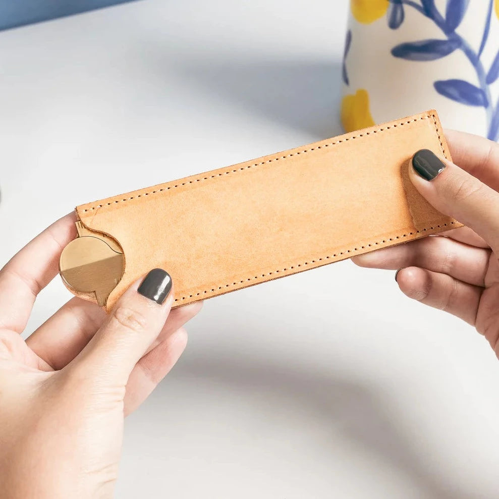 Makers Cabinet Stria Ruler: Leather Sheath | Melbourne Etching Supplies